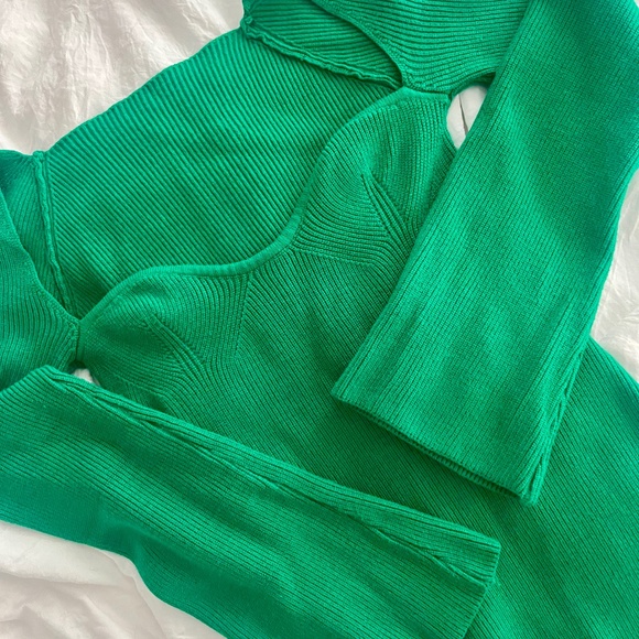 Tops | Kelly Green Sweater Top | Poshmark